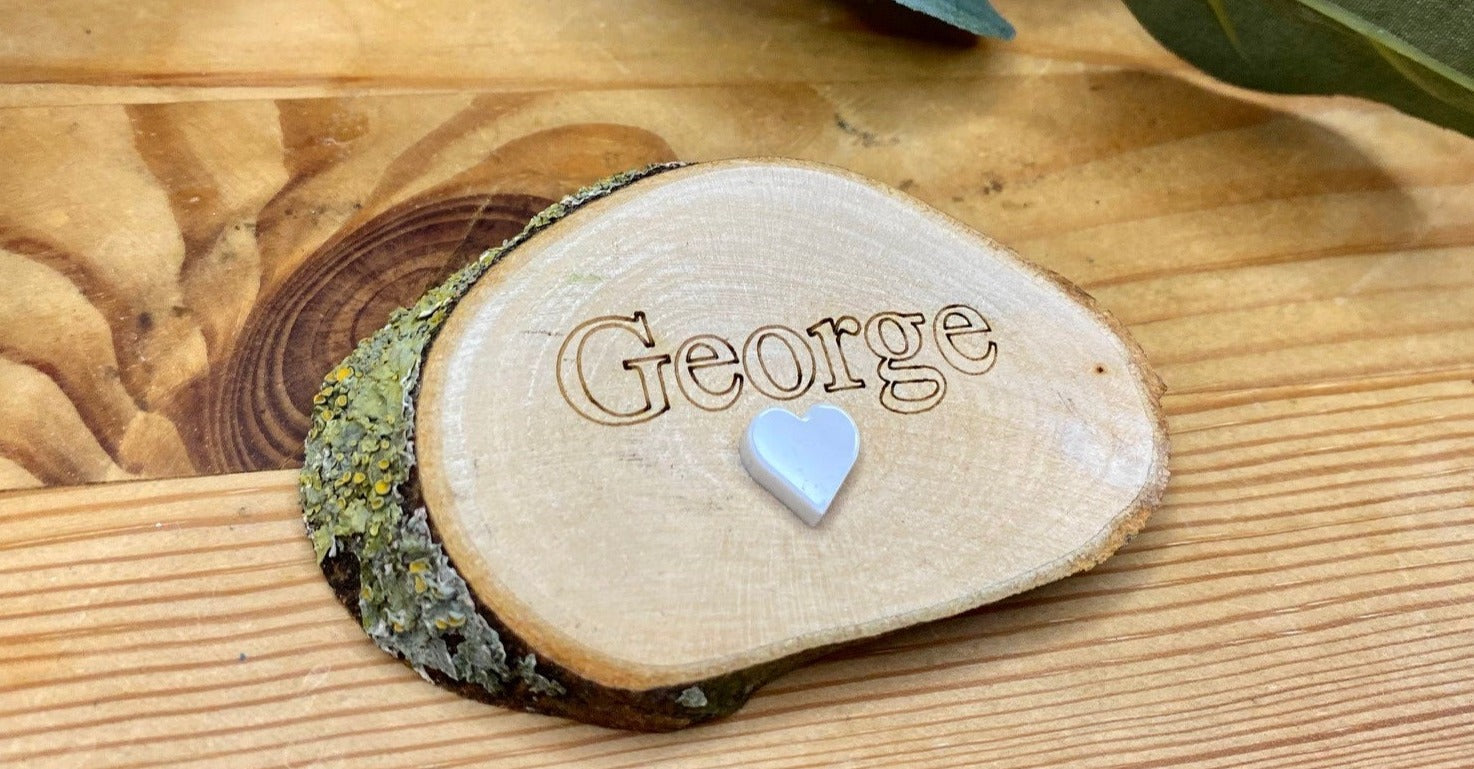Log slice place name – Etched on The Wolds